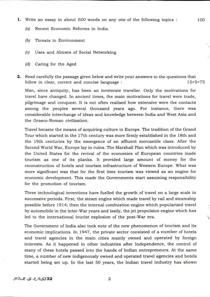 IAS Mains Paper English PDF Download UPSC Civil Services Eng Question ...