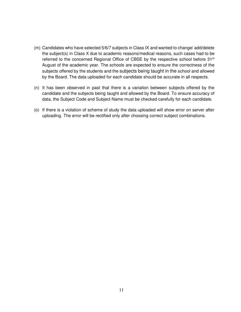 CBSE Board Registration for Class 10, 12 2019 - Online LOC