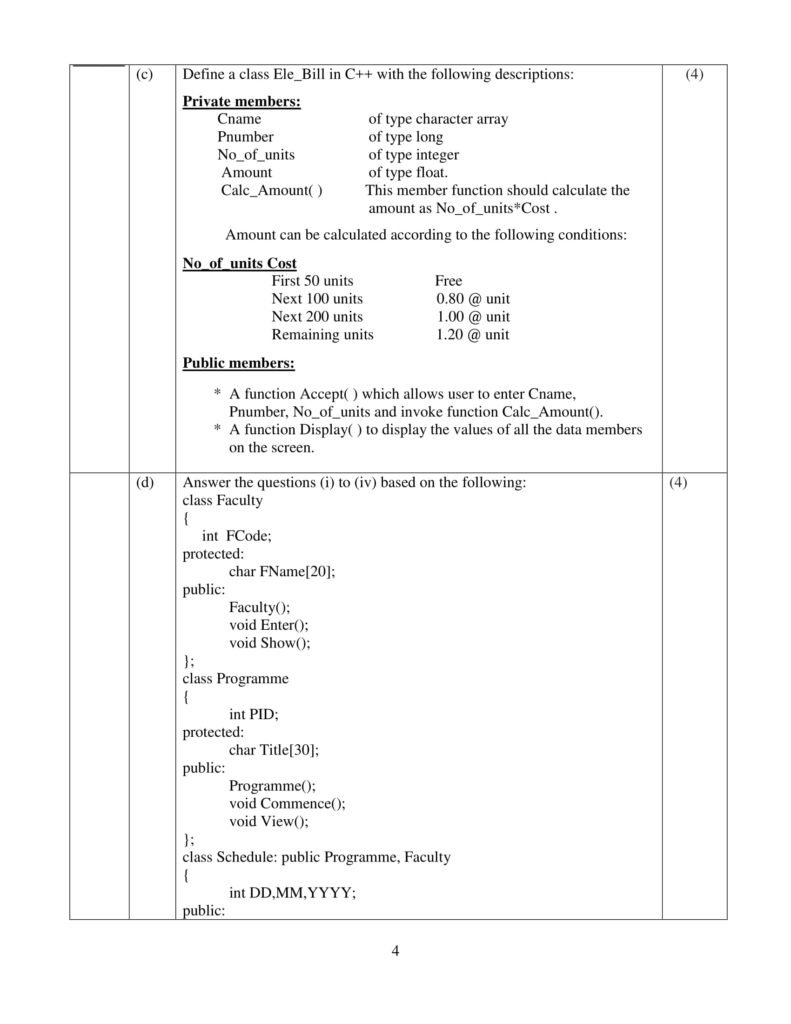 Cbsenic Sample Papers For Class 12 Computer Science