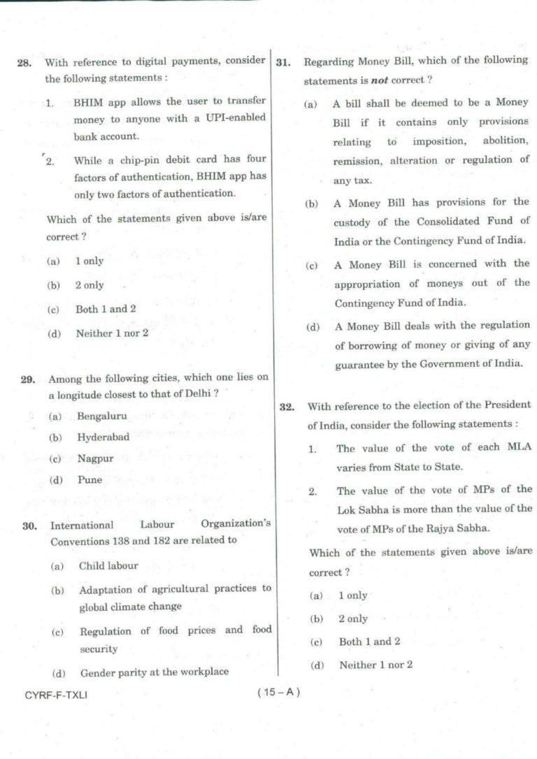 IAS Preliminary Question Papers General Studies 1 2018 - UPSC Civil ...