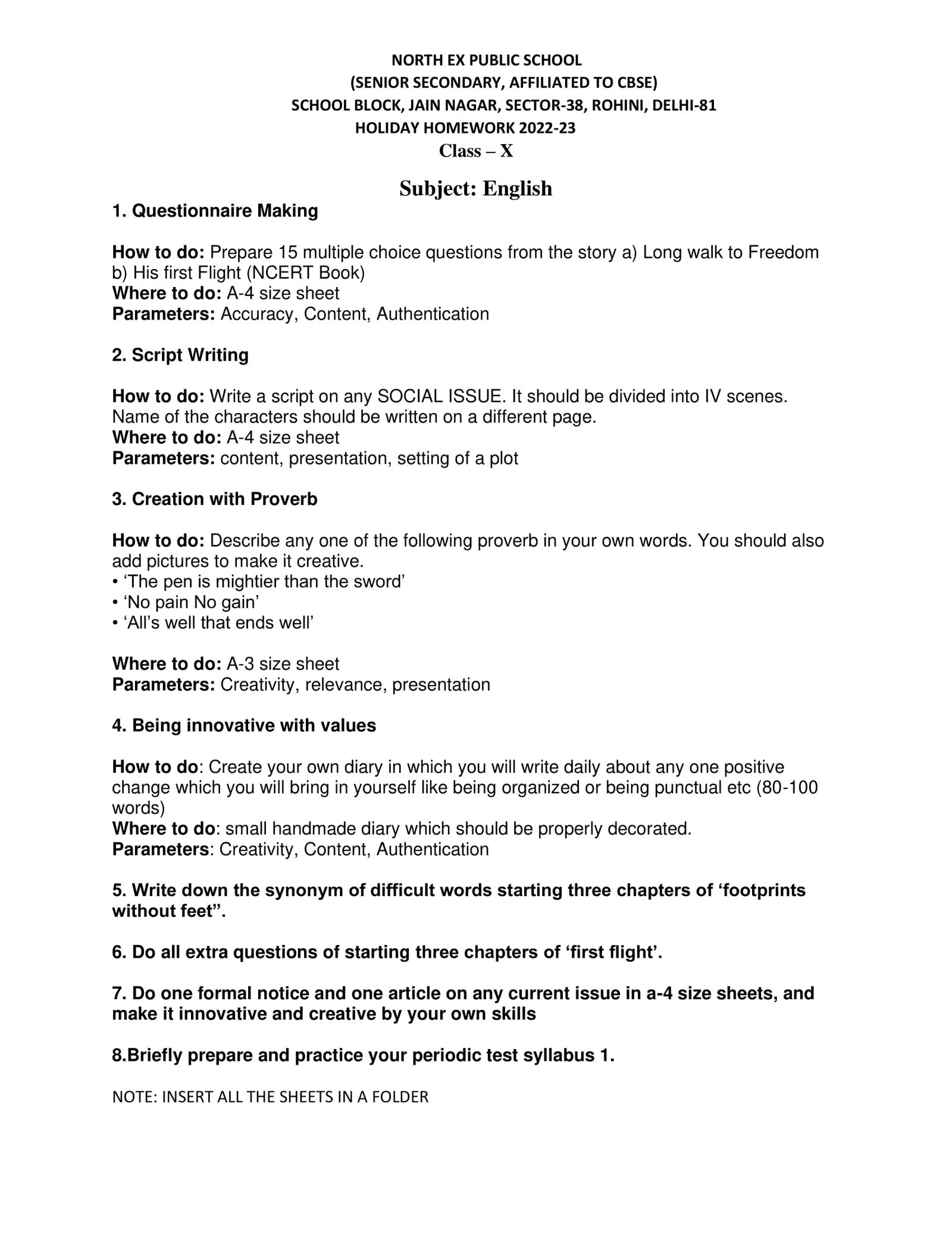 Summer Vacation Holiday Homework For Class 10 Summer Vacation Holiday Homework For Class 10