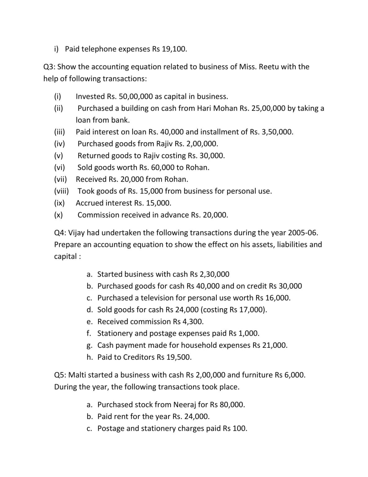 Summer Vacation Holiday Homework for Class 11