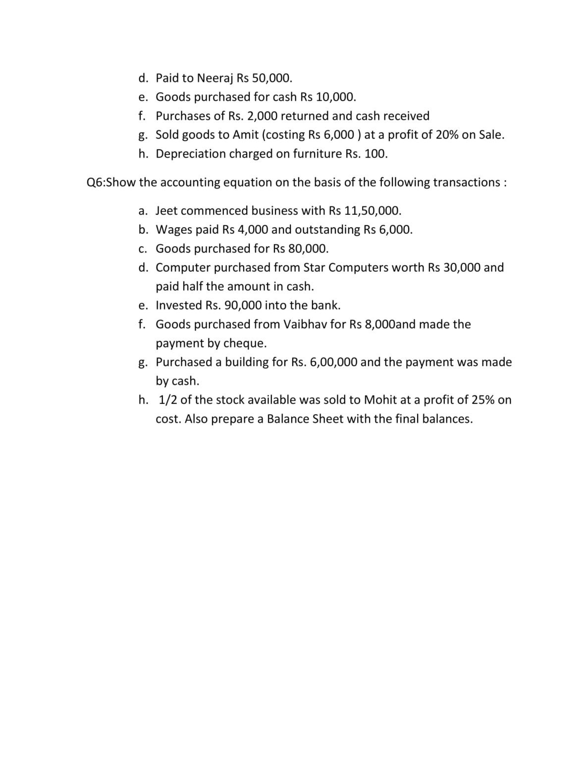 Summer Vacation Holiday Homework for Class 11