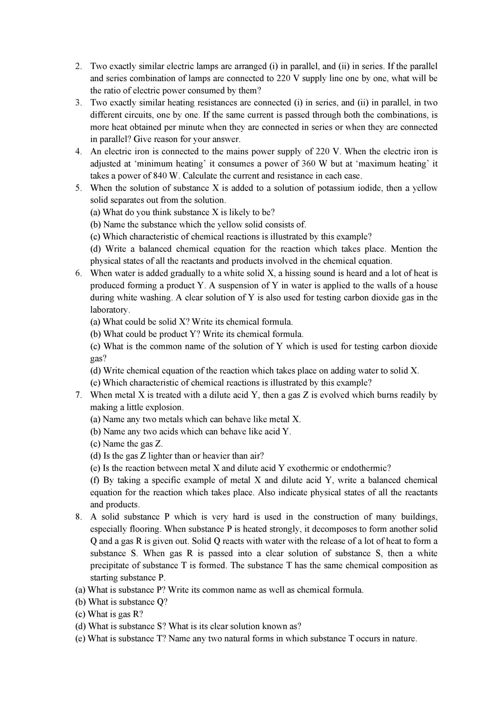 Summer Vacation Holiday Homework for Class 10