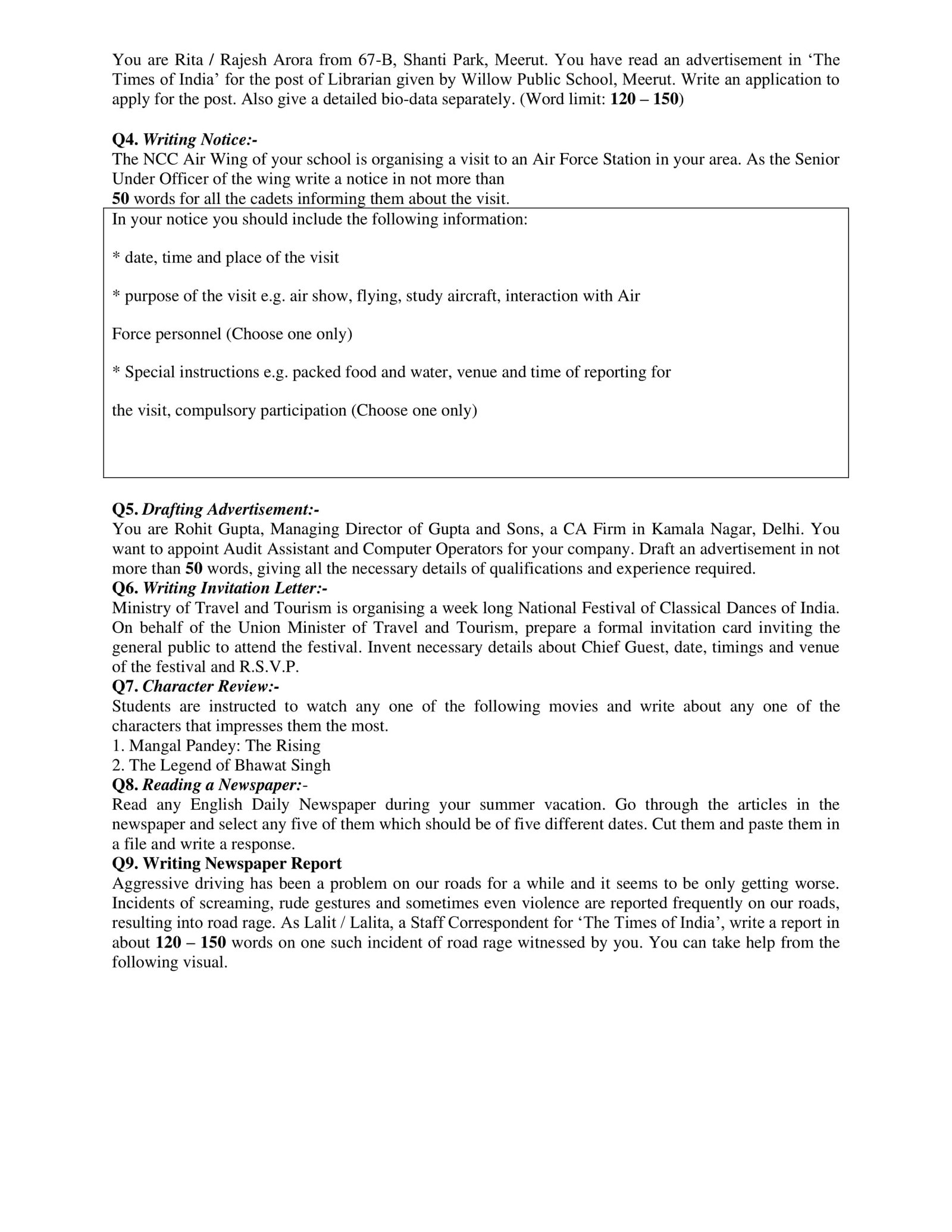 Class 12 Holiday Homework | Summer Vacation Holiday Homework